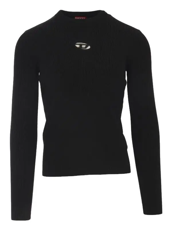 Diesel Ribbed Knit Sweater - Black