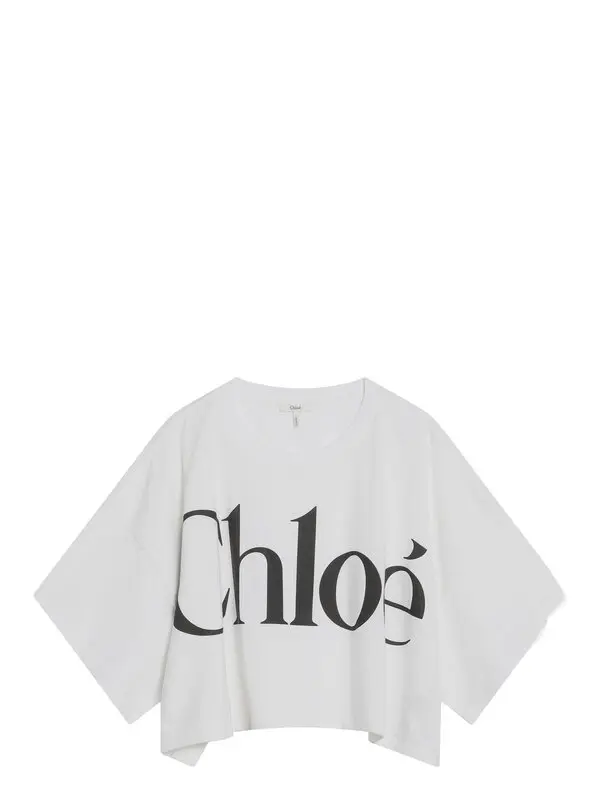 Chloé Boxy T-shirt With Logo - White