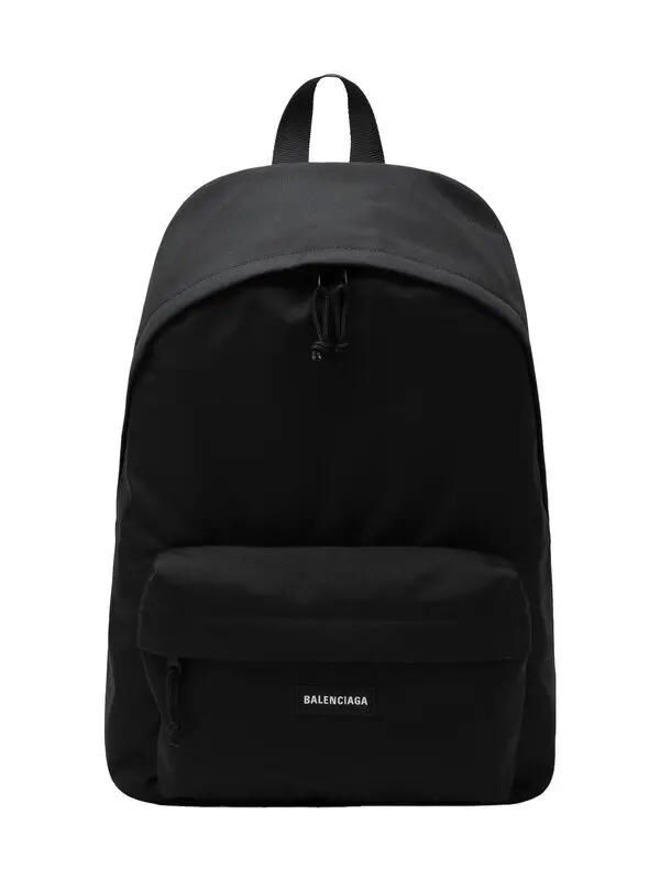 Balenciaga Explorer Backpack With Logo Patch - Black