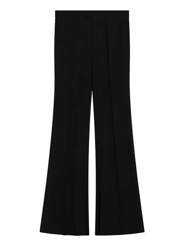 Balenciaga Flared Viscose Pants - Black