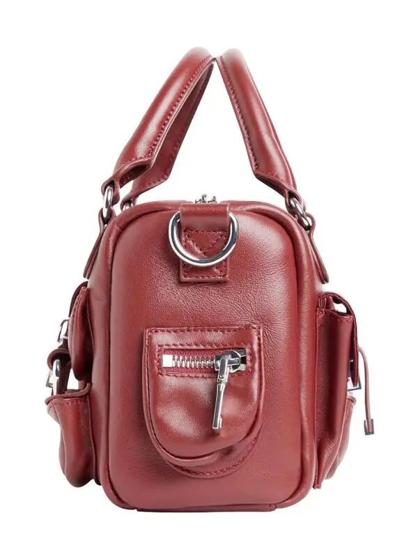 Cynthia Rowley Mini Leather Cargo Bag - Oxblood