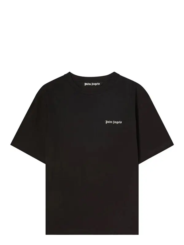 Palm Angels Embroidered Logo Slim Tee - Black