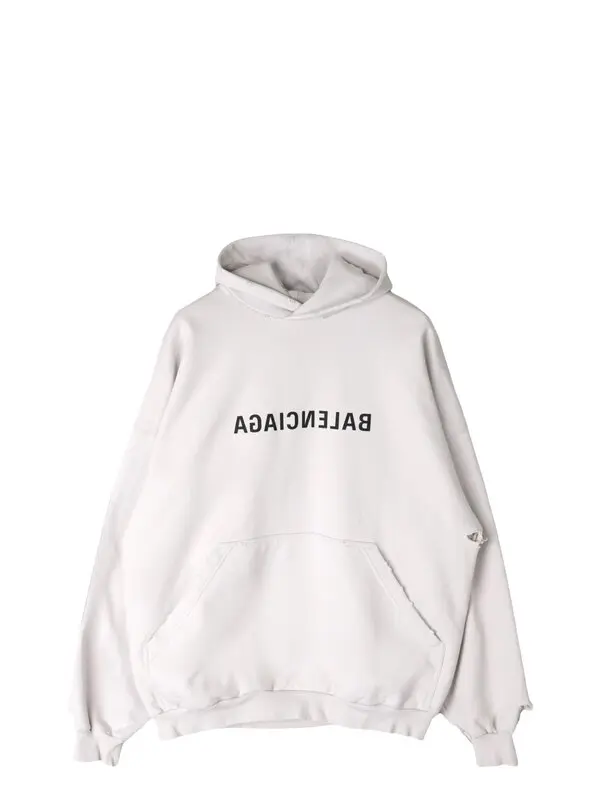 Balenciaga Large Fit Hoodie - Cream