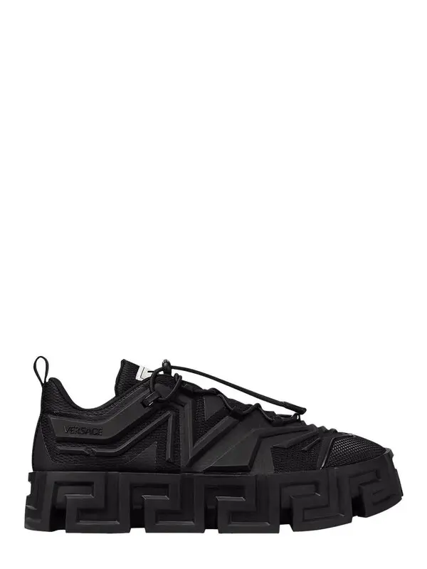 Versace Greca Labyrinth Lace-up Sneakers - Black