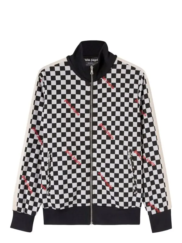 Palm Angels Jacquard Damier Classic Track Jacket - Black