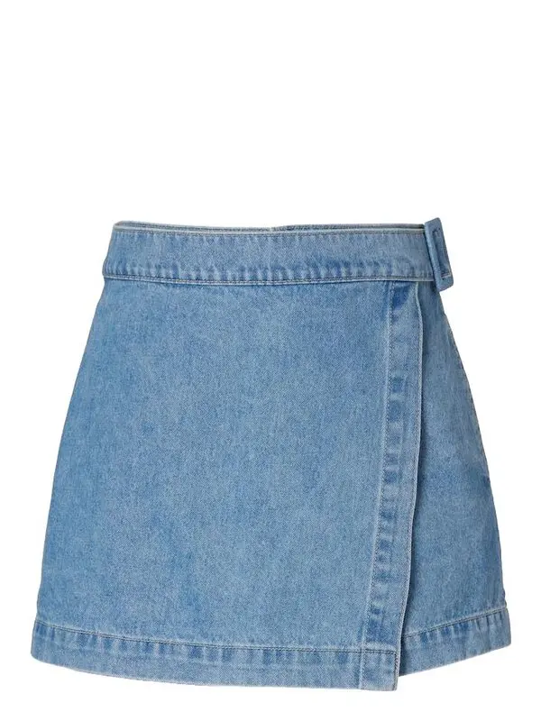 Veronica Beard Diaz Denim Skort - Blue