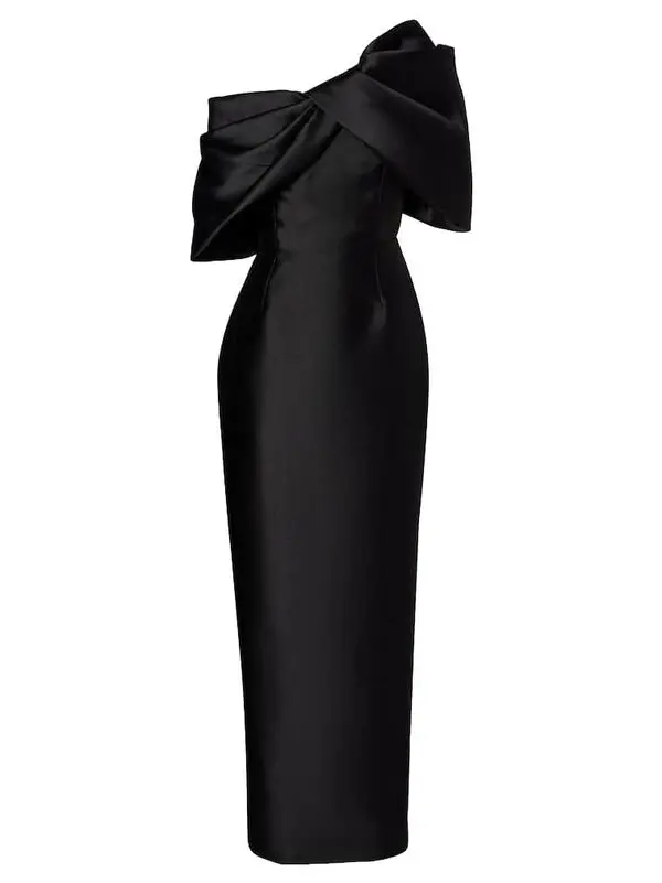 Solace London Davina Satin Cocktail Dress - Black