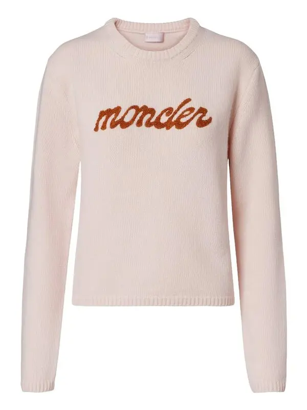 Moncler Logo Wool And Cashmere Sweater - Pink