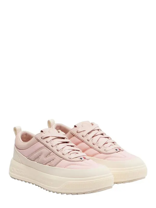 Moncler Monpulse Altive Leather-trimmed Sneakers - Pink