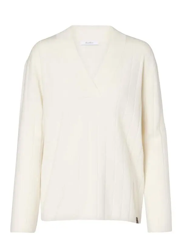 Max Mara Arten Cashmere Sweater - White