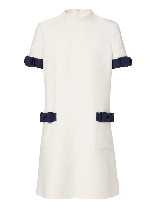 Valentino Garavani Crepe Couture Bow-detail Minidress - White