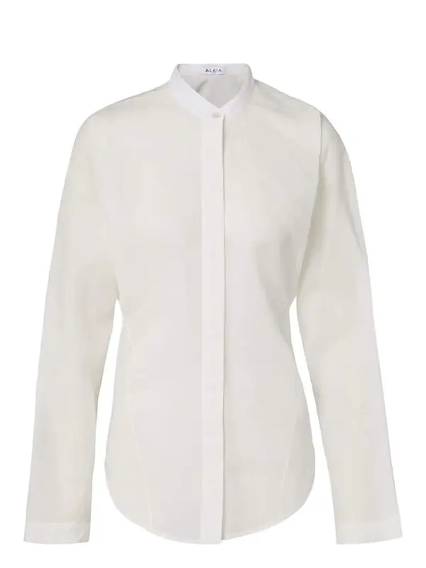 Alaïa Cotton And Linen Shirt - White