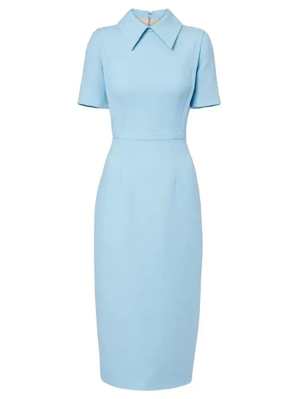 EMILIA WICKSTEAD Valletta Wool Cocktail Dress - Blue