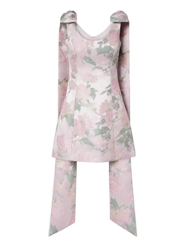 MARKARIAN Gita Floral Brocade Minidress - Pink