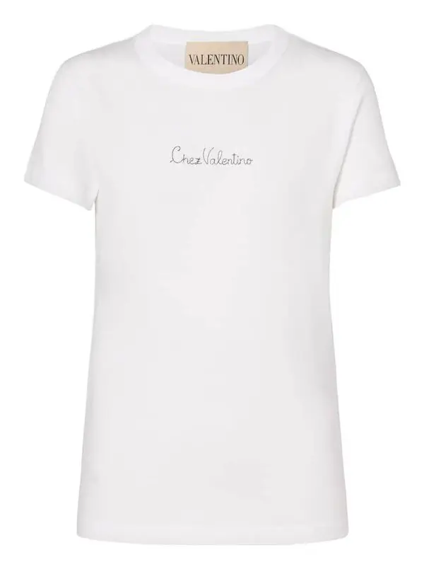 Valentino Garavani Chez Cotton Jersey T-shirt - White