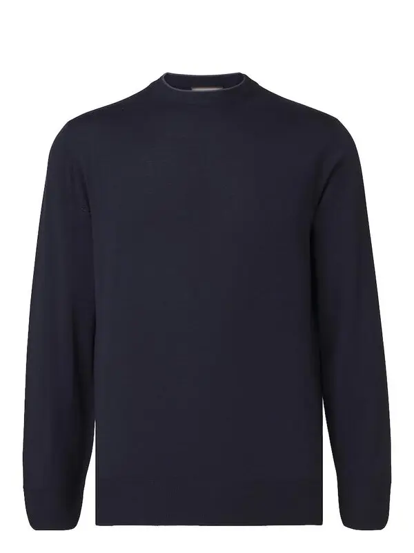 Canali Wool Crewneck Sweater - Blue