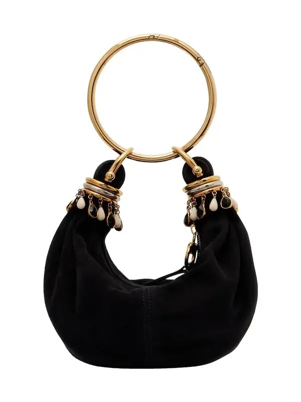 Chloé Small Suede Shoulder Bag - Black