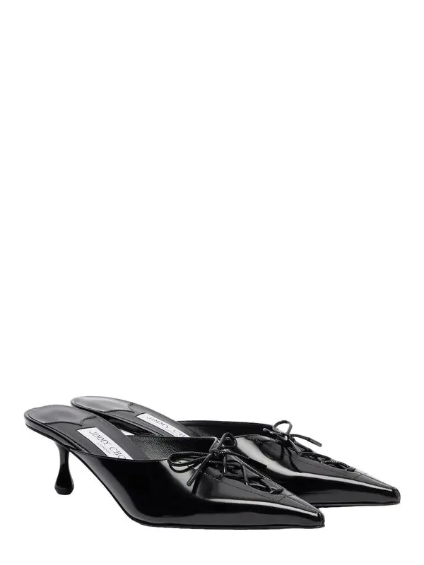 JIMMY CHOO Scarlett 50 Leather Mules - Black