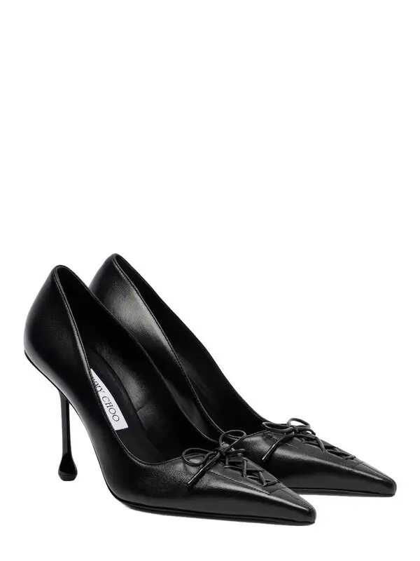 JIMMY CHOO Scarlett 95 Leather Pumps - Black