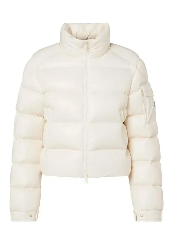 Moncler Petra Nylon Laqué Down Jacket - White
