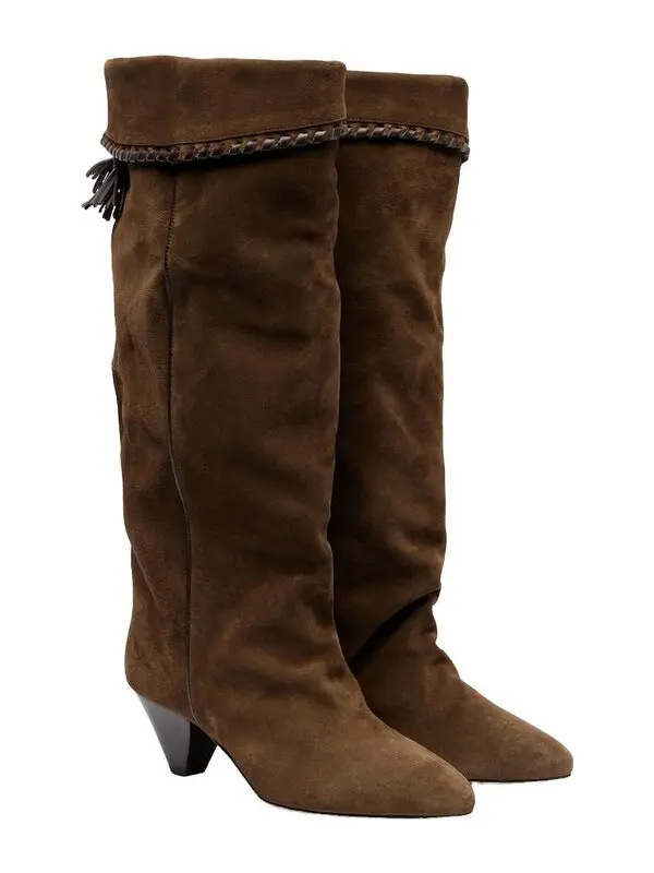 Isabel Marant Elita Suede Knee-high Boots - Brown