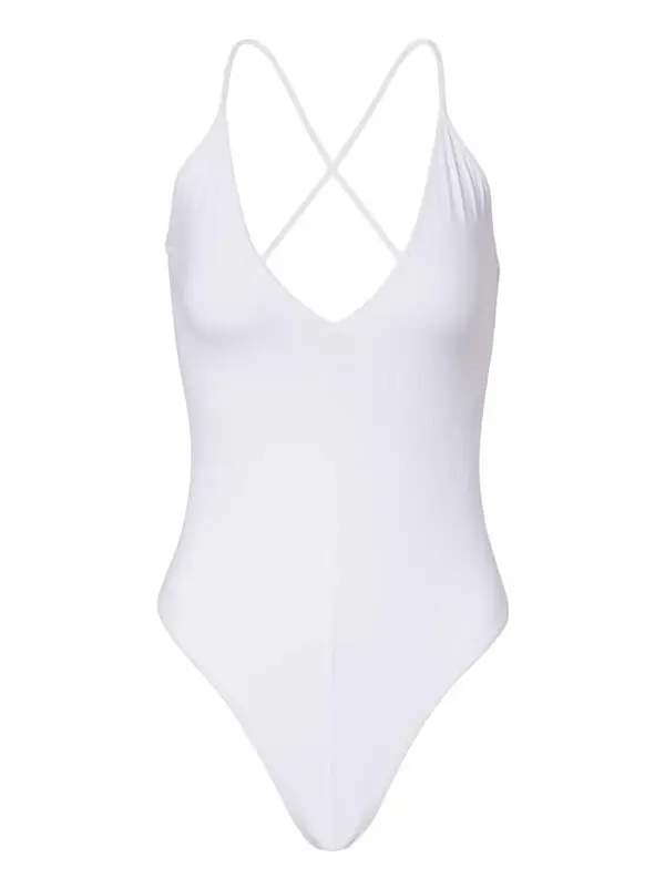 Wardrobe.NYC Open-back Bodysuit - White
