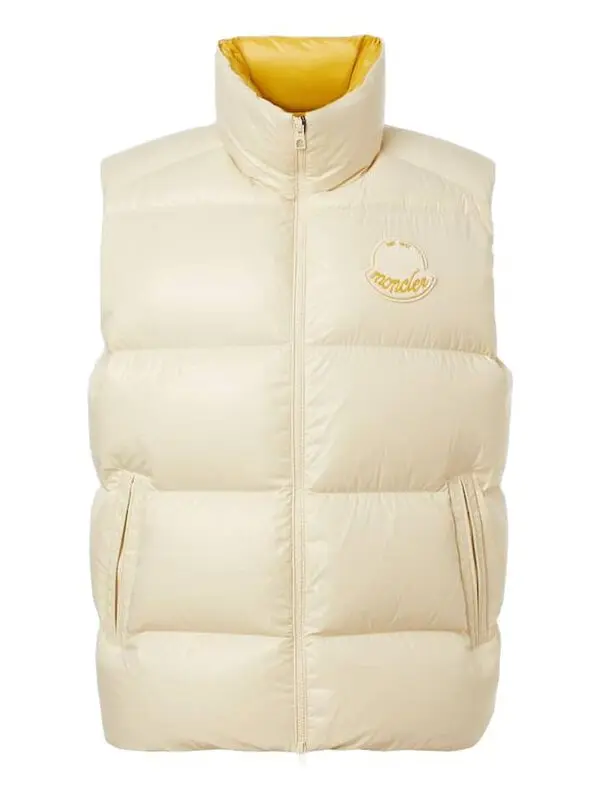 Moncler Lipsi Logo Down Vest - White