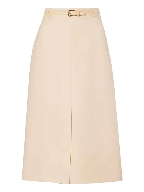 Valentino Garavani Crepe Couture Midi Skirt - Beige