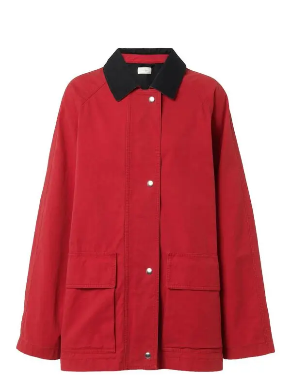 THE ROW Elodianna Cotton Canvas Jacket - Red