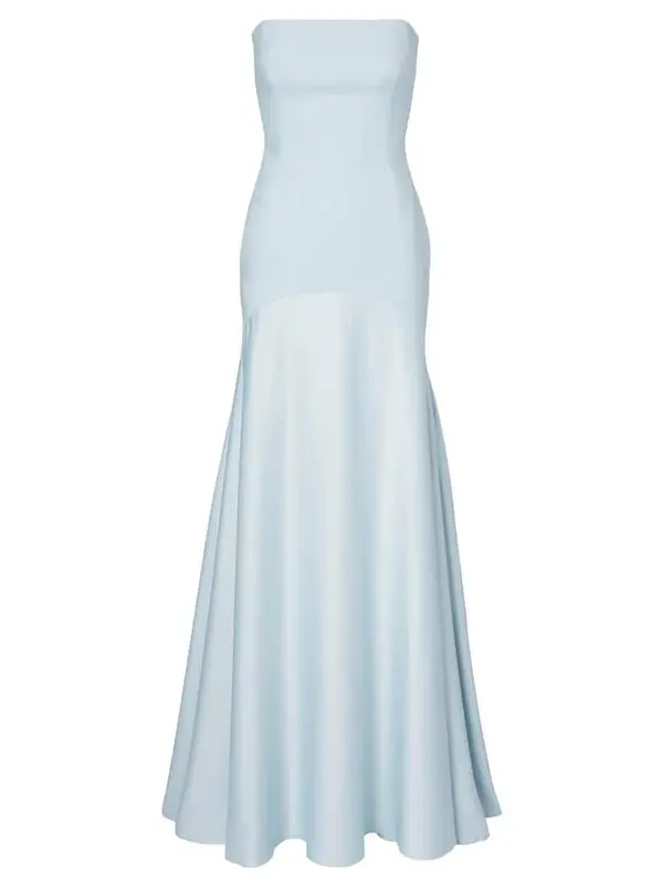 Solace London Alessandra Strapless Gown - Blue