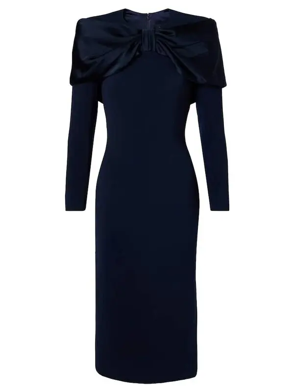 Jenny Packham Penny Caped Midi Dress - Blue