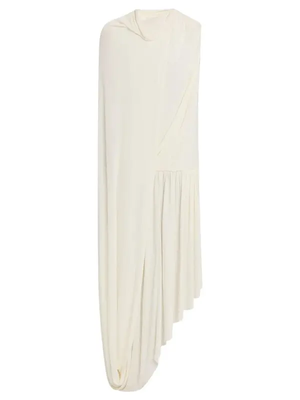 Co Jersey Draped Tail Dress - Ivory
