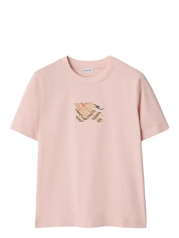 Burberry Eikon Check Cotton T-shirt - Bouquet Pink