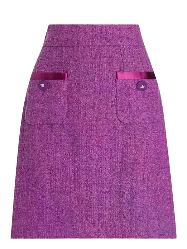 Dolce & Gabbana Dna Textured Mini Skirt - Purple