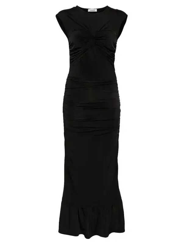 Sandro Knot-detail Maxi Dress - Black