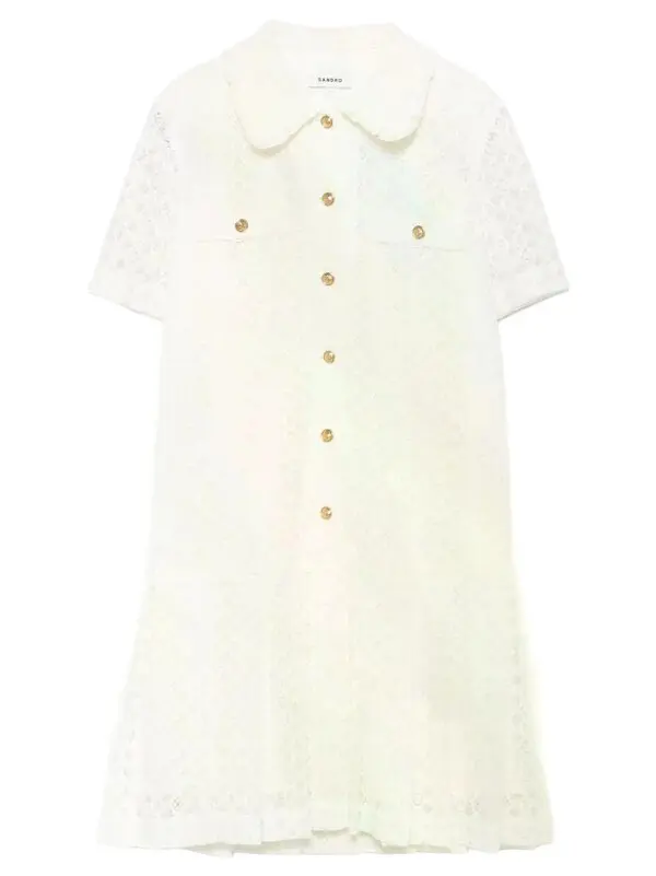 Sandro Lace Mini Dress - White