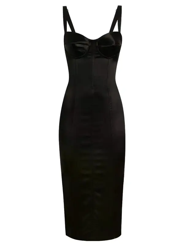 Dolce & Gabbana Sleeveless Midi Dress - Black
