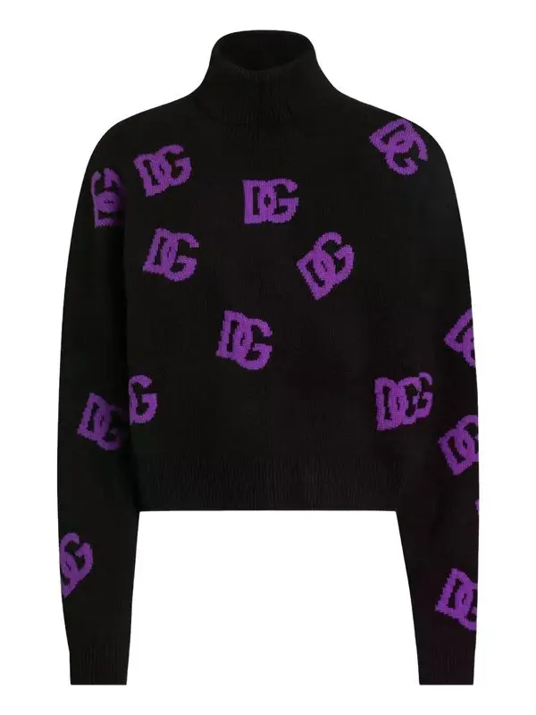 Dolce & Gabbana Logo Wool Sweater - Black