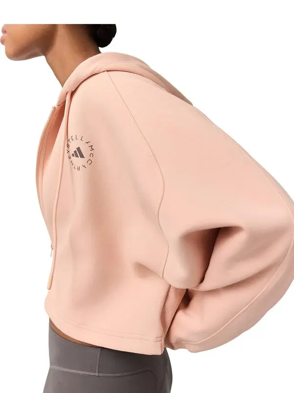 Stella McCartney Logo Cropped Hoodie - Beige