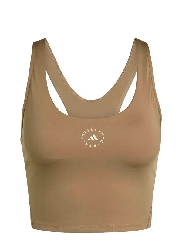 Stella McCartney Truestrength Yoga Cropped Tank - Brown