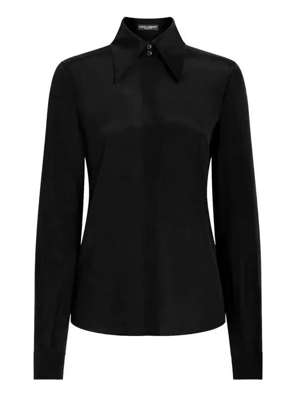 Dolce & Gabbana Dna Pointed-collar Shirt - Black