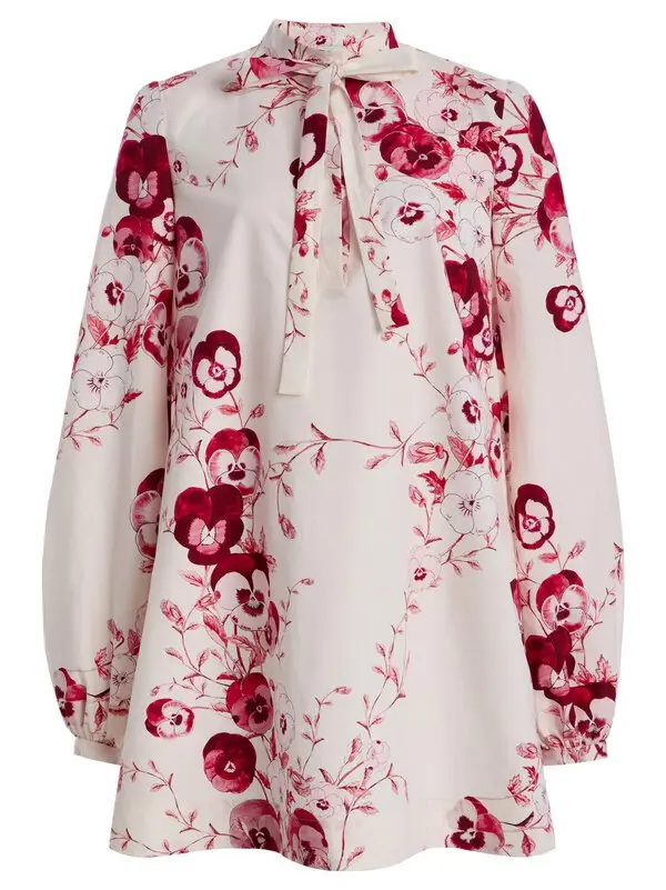 Giambattista Valli Tie-neck Floral Mini Dress - Multi