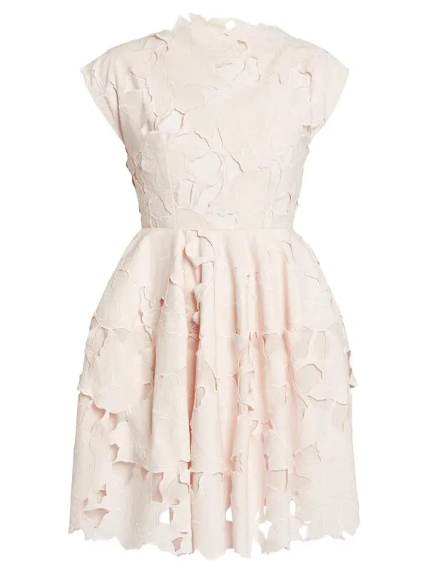 Erdem Cutout Cotton-blend Mini Dress - Light Pink