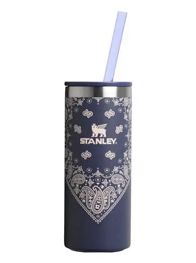 STANLEY The Everyday Slim Can 10oz Cooler Cup - Blue Corn Paisley