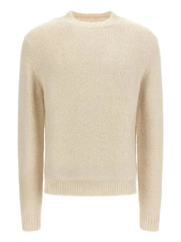 JIL SANDER Alpaca Wool Blend Sweater - White