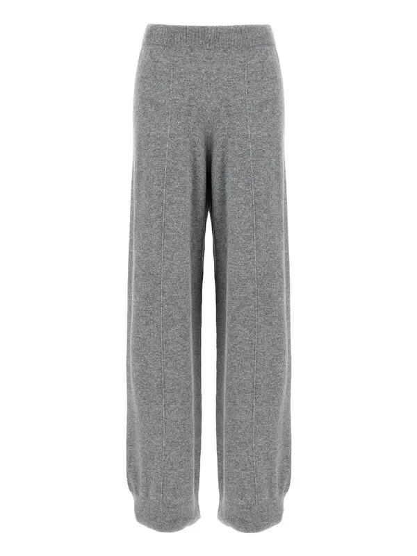 Fabiana Filippi Jewel Detail Wide Leg Trousers - Gray