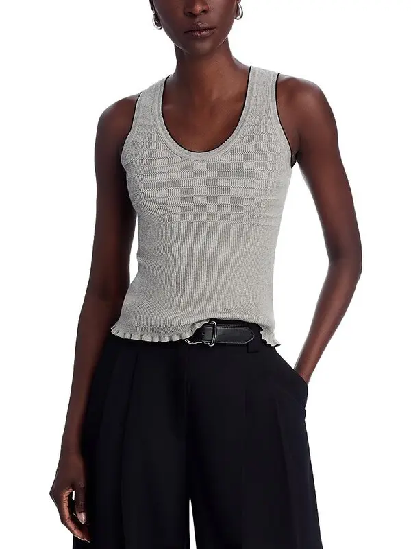 Proenza Schouler White Label Eloise Knit Tank Top - Pale Grey