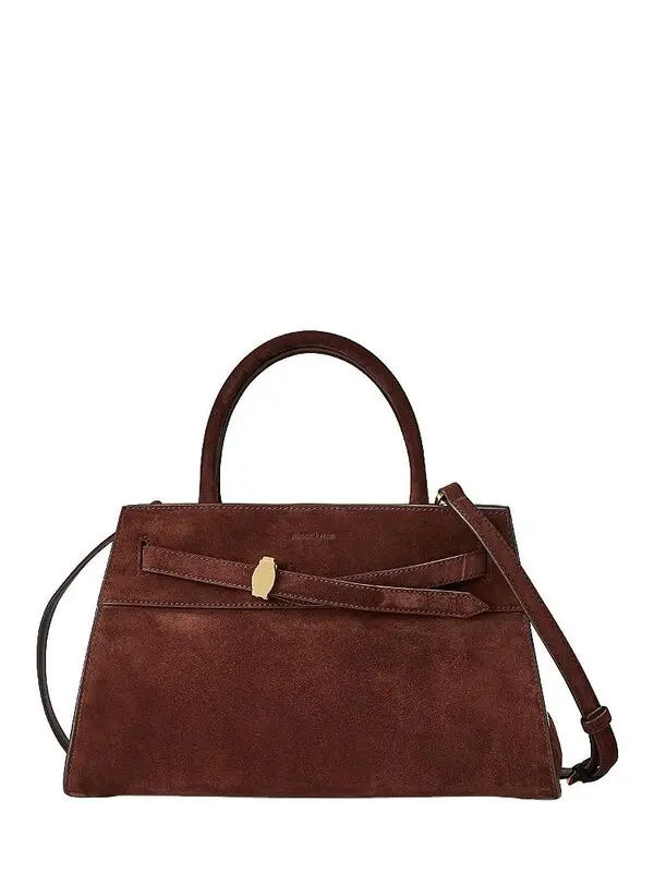 Veronica Beard Suede Dash Bag - Chestnut