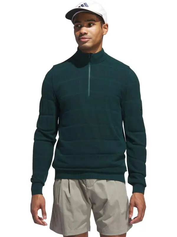 Adidas Quarter-zip Golf Sweater - Aurora Ivy