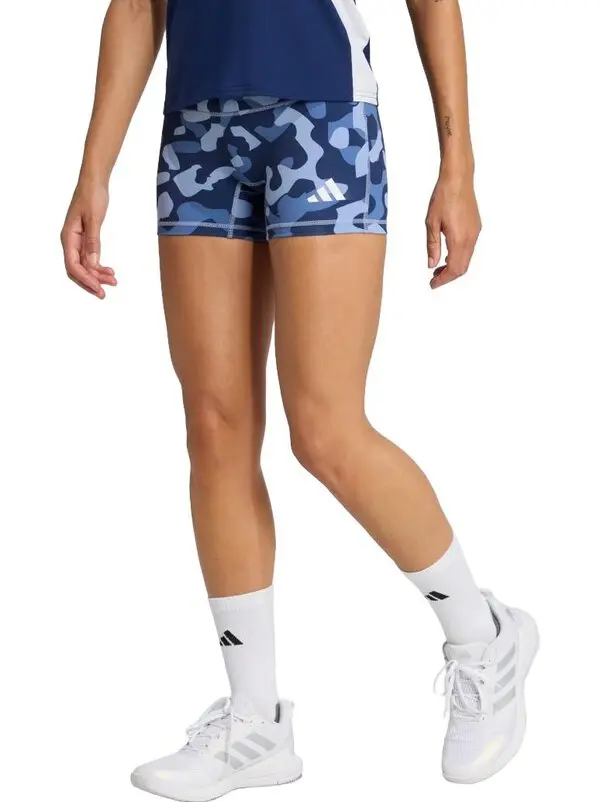 Adidas Camo Print Volleyball Shorts - Chalk Blue / Crew Blue / Team Navy